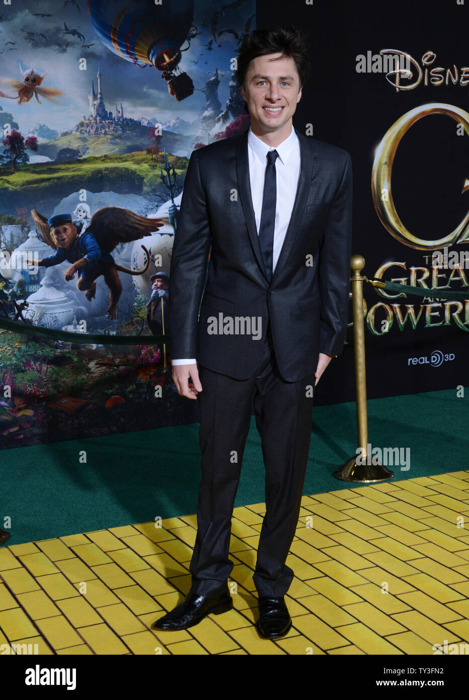 Actor Zach Braff, a cast member in the motion picture adventure fantasy ...