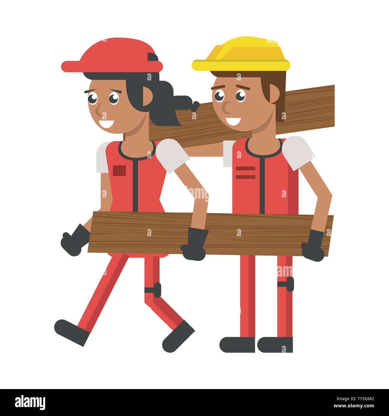 Construction workers with tools cartoons Stock Vector Image & Art - Alamy