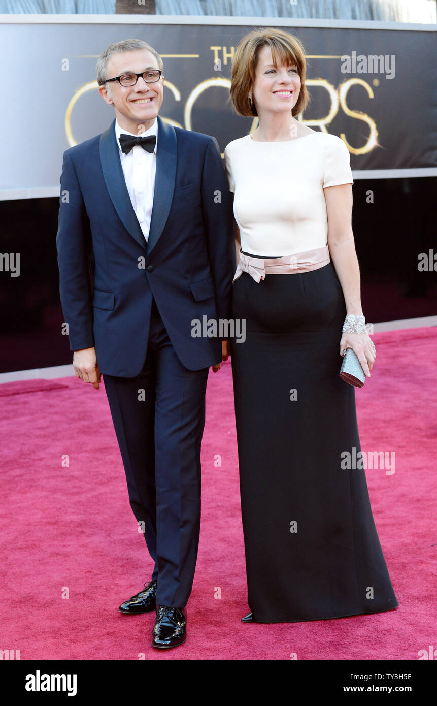Christoph Waltz and Judith Holste arrives on the red carpet at the 85th ...