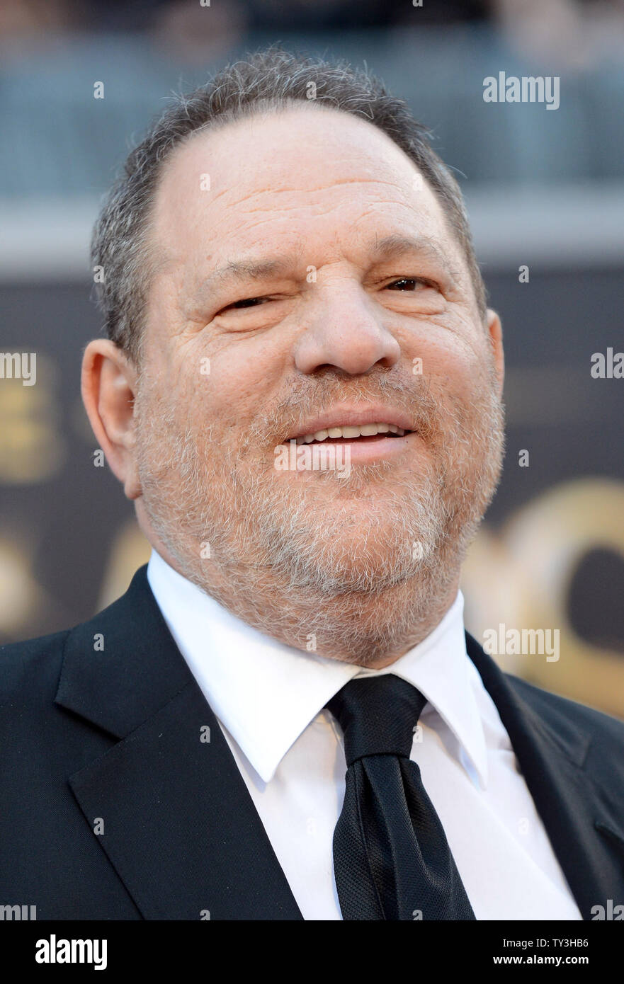 Harvey Weinstein arrives on the red carpet at the 85th Academy Awards ...