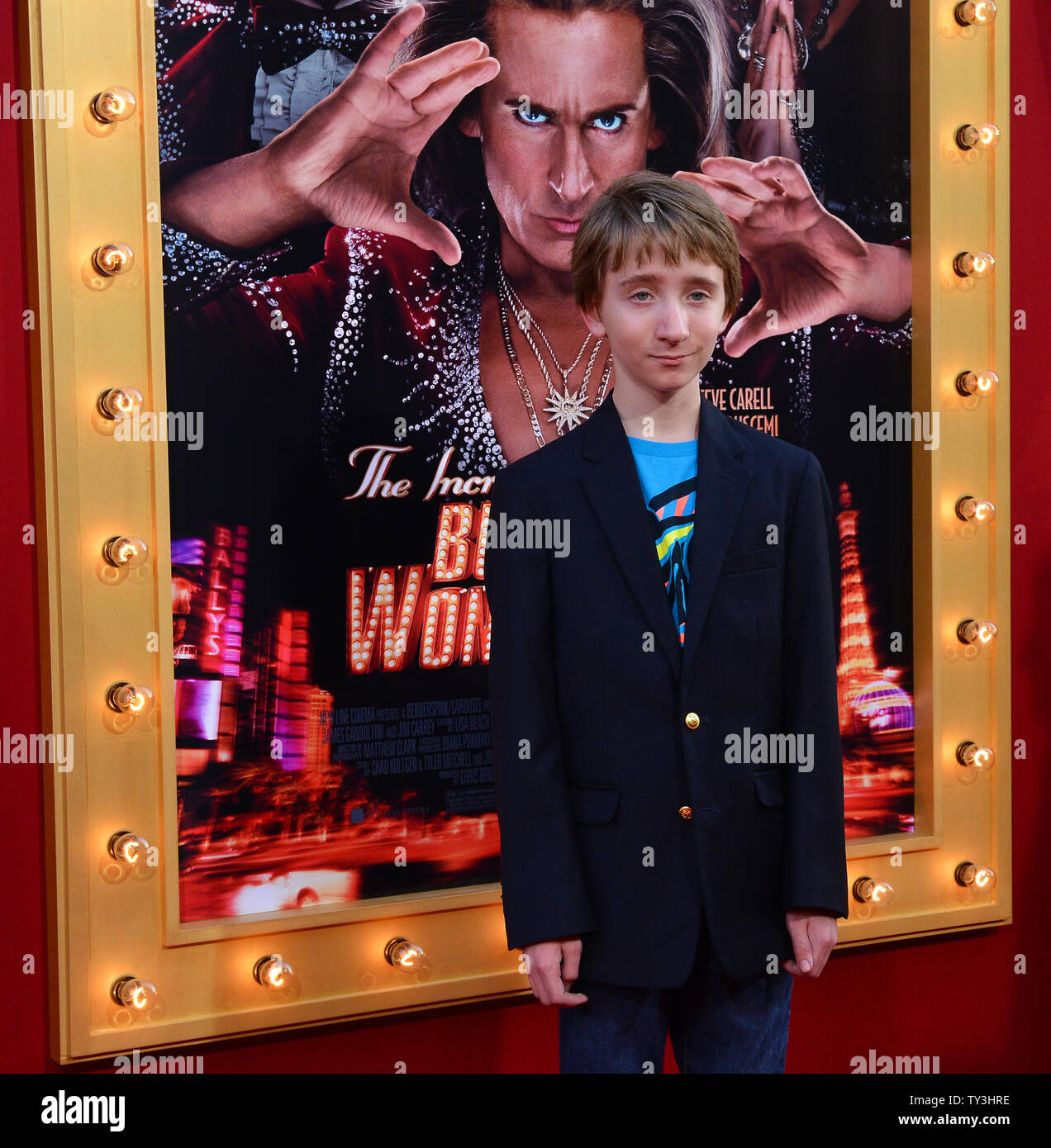 Luke Vanek, a cast member in the motion comedy "The Incredible Burt Wonderstone", attends the ...