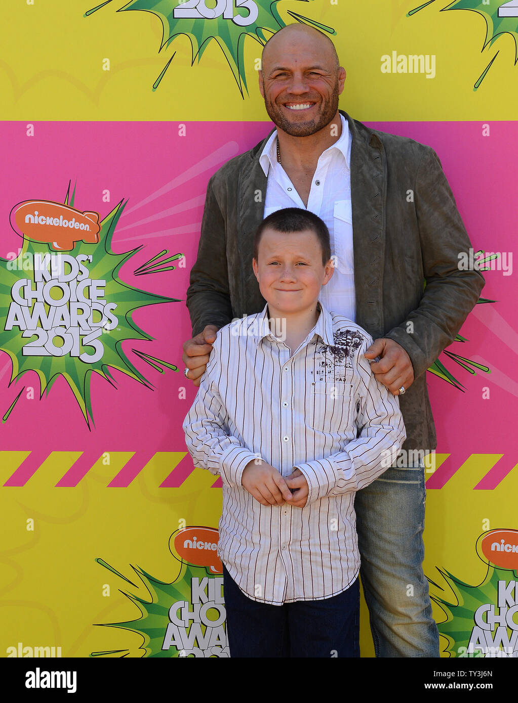Randy Couture and son Caden arrive for Nickelodeon's 26th annual Kid's ...