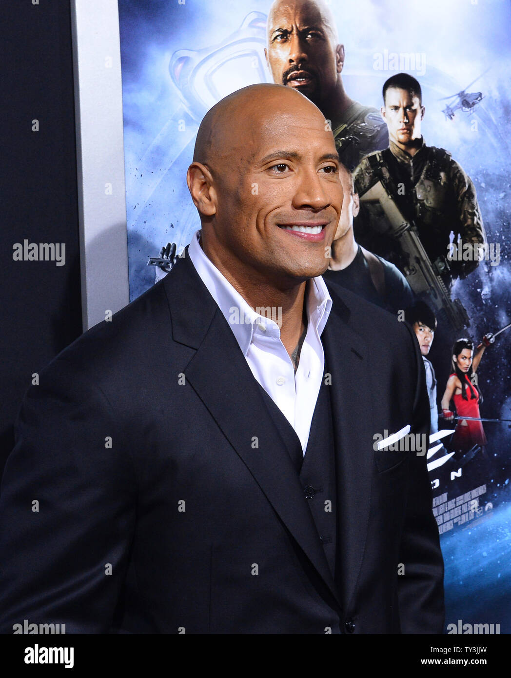 Dwayne Johnson, a cast member in the motion picture sci-fi thriller "G ...