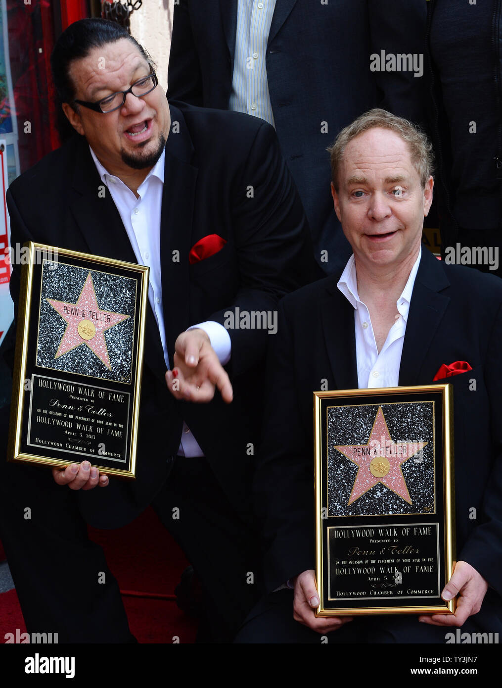 Penn Jillette (L) and Raymond Teller of the comedy magic duo Penn ...
