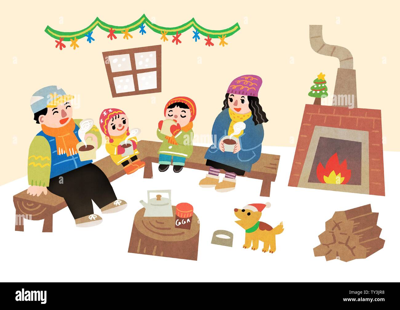 Fireplace dog Stock Vector Images - Alamy
