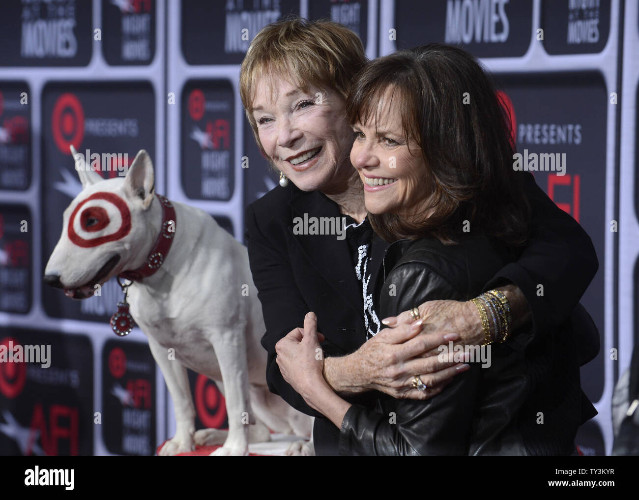 Sally Field and Shirley MacLaine (L) attend the AFI Night at the Movies ...
