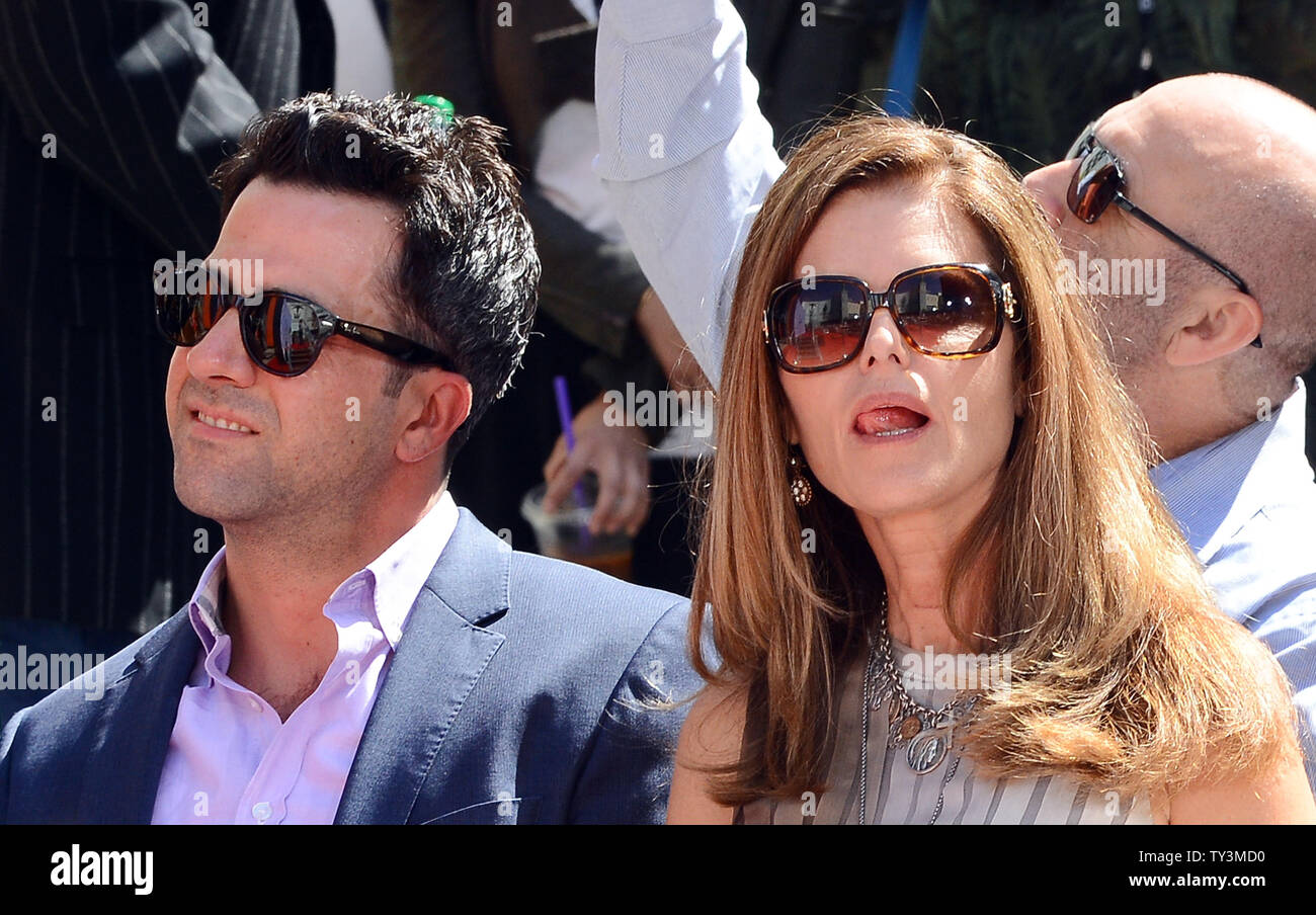 Actor Troy Garity and Maria Shriver attend a hand & footprint ceremony ...