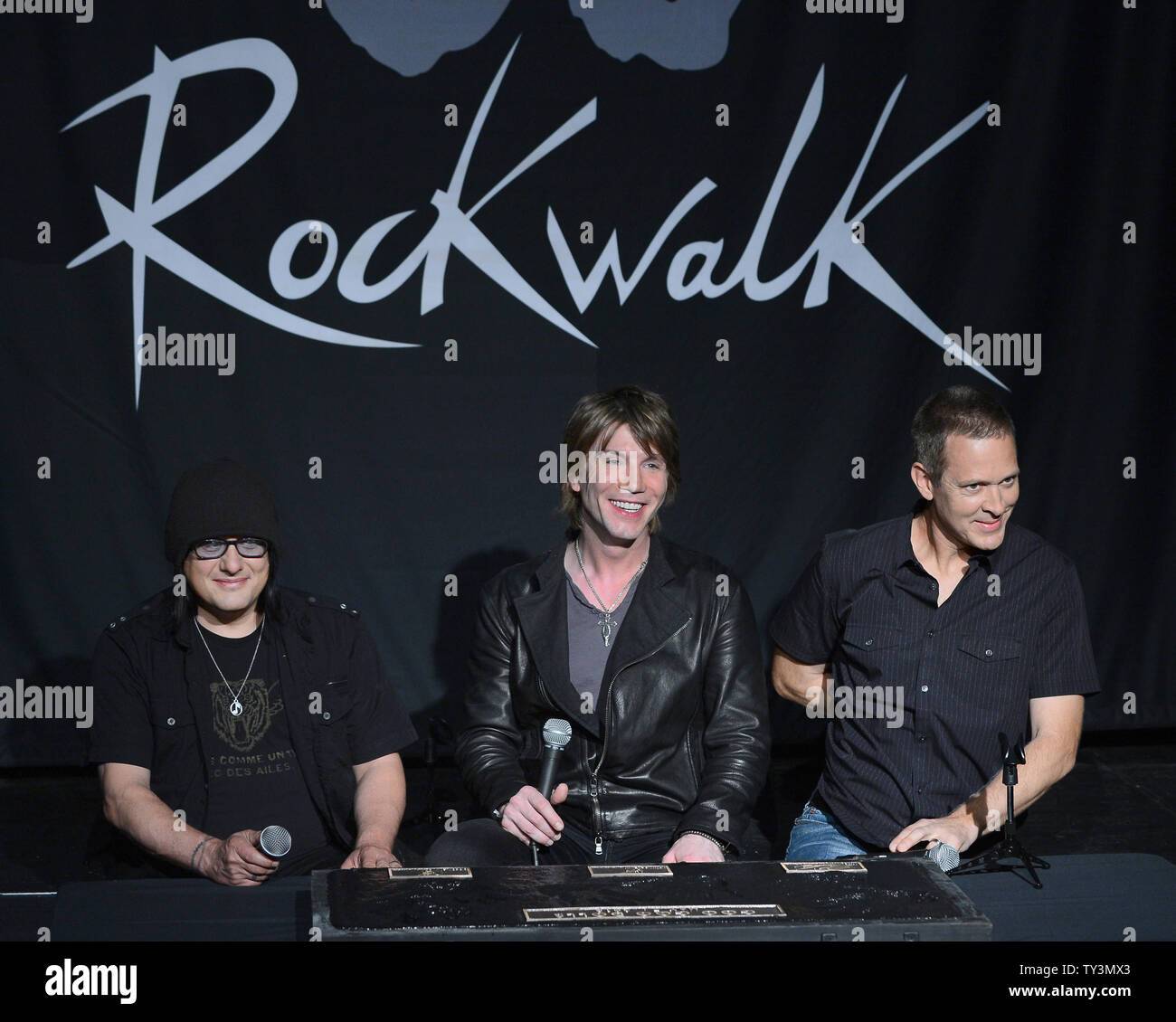 Members of the rock band Goo Goo Dolls, Robby Takac, John Rzeznik and ...