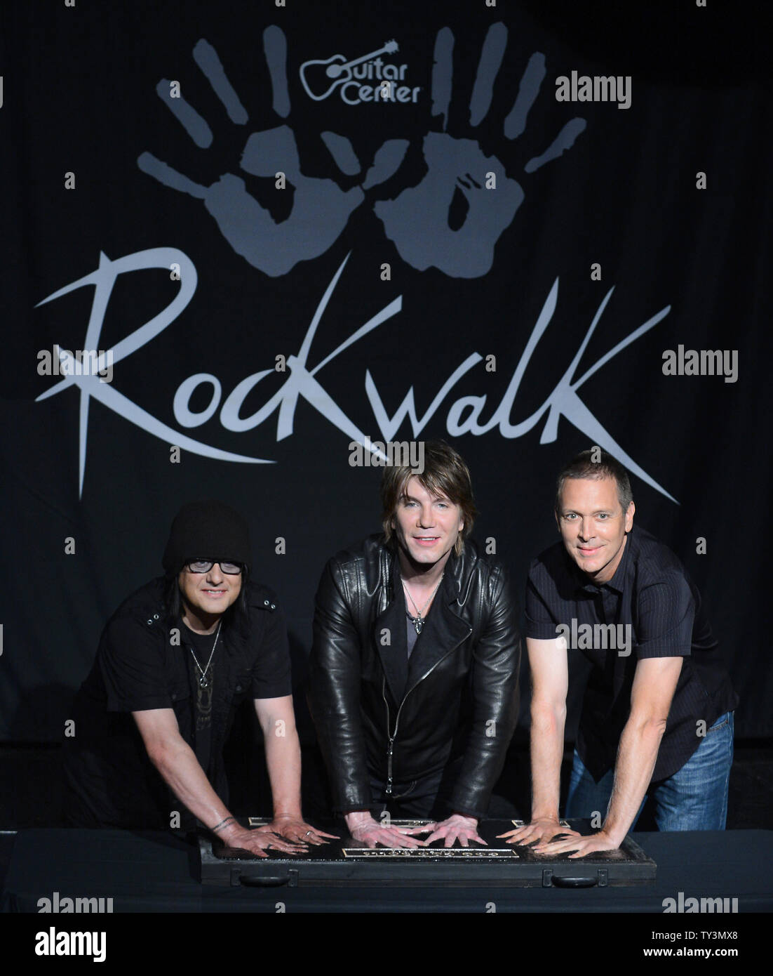 Members of the rock band Goo Goo Dolls, Robby Takac, John Rzeznik and ...
