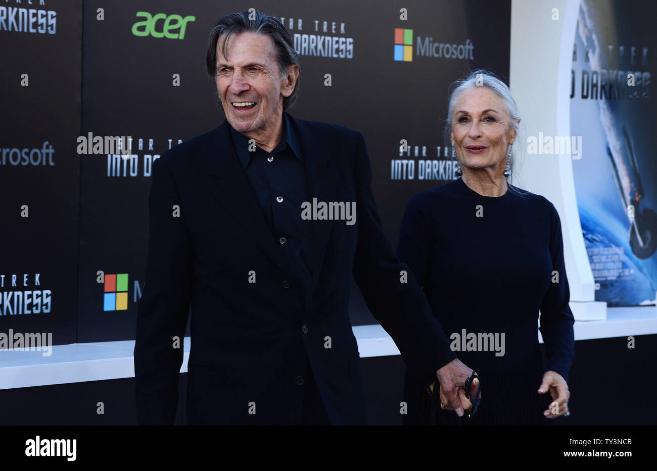 Leonard Nimoy and wife Susan Bay arrive for the "Star Trek Into ...