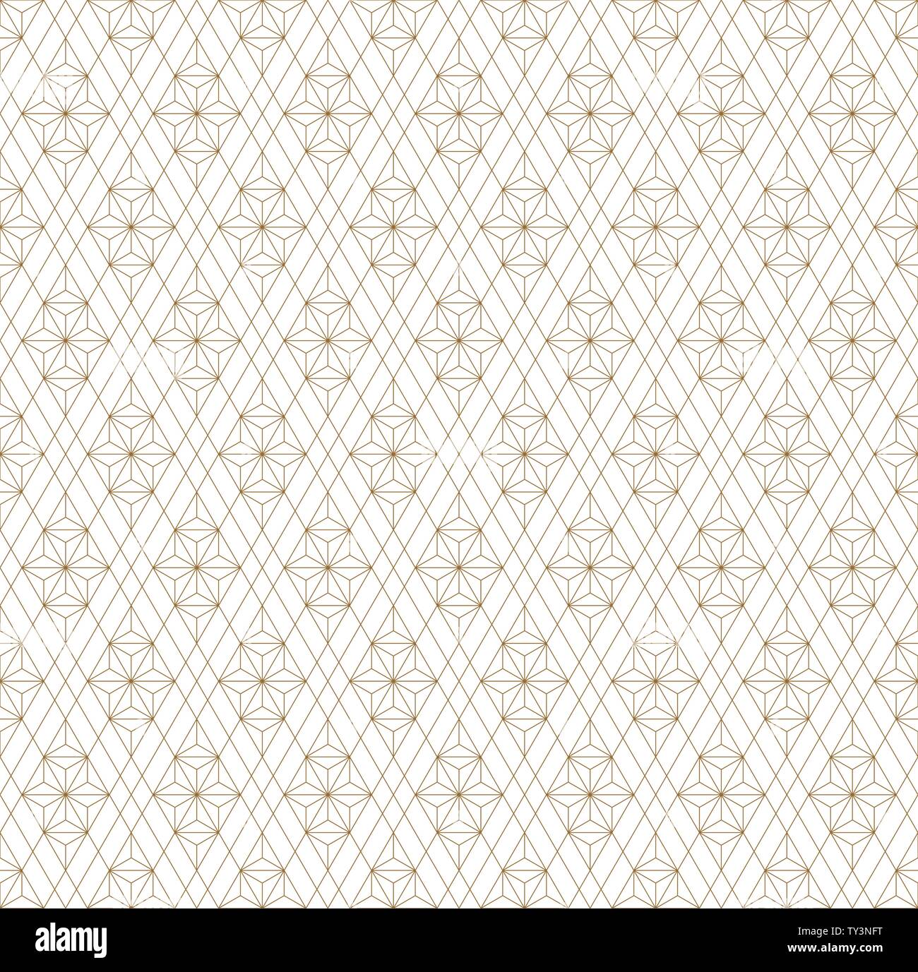 Japanese seamless geometric pattern .Gold silhouette lines.For design ...