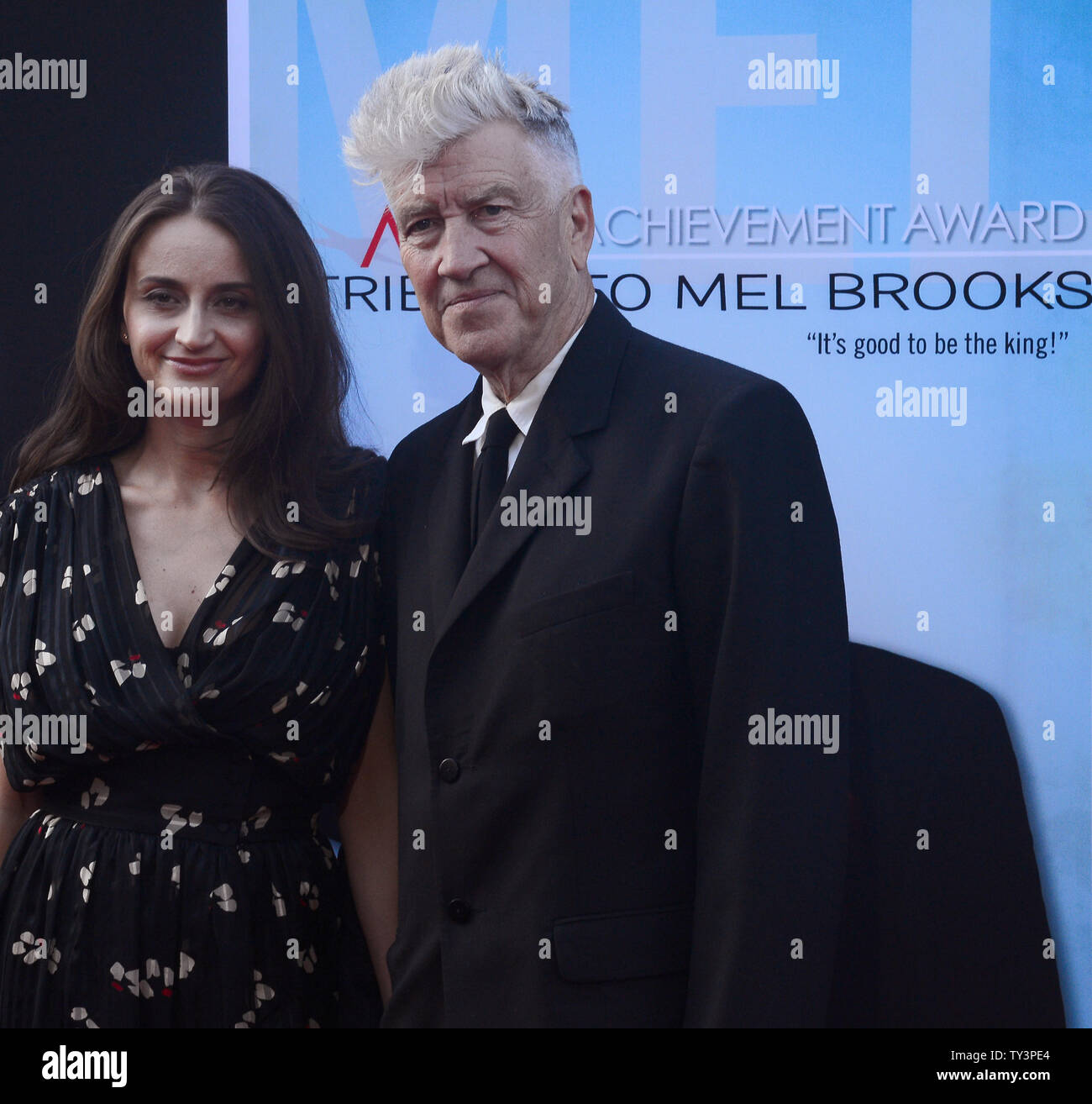 Director David Lynch (R) and wife Emily Stofle attend the 41st AFI Life ...