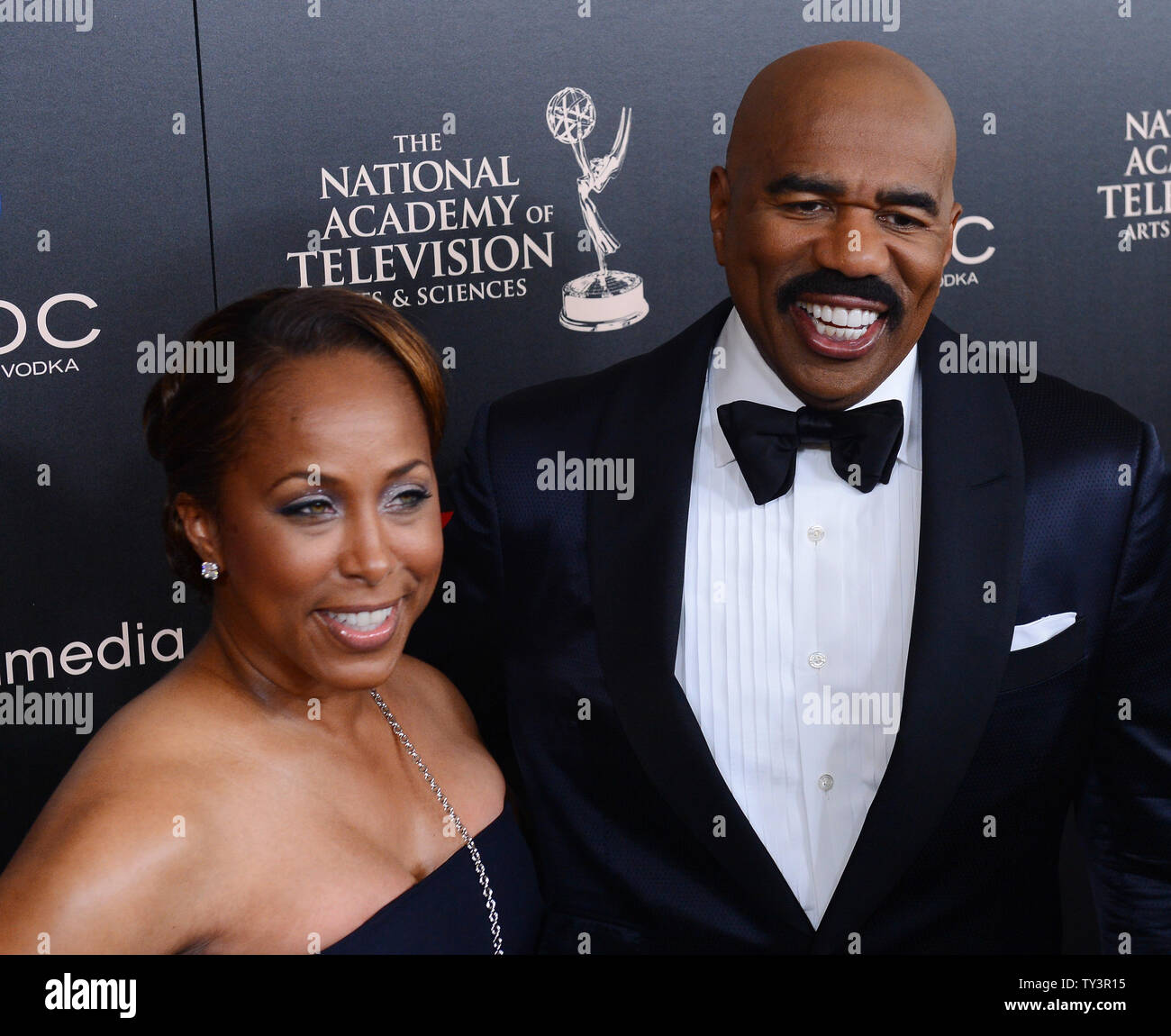 Steve Harvey and his wife Marjorie Bridges-Woods arrive for the the ...