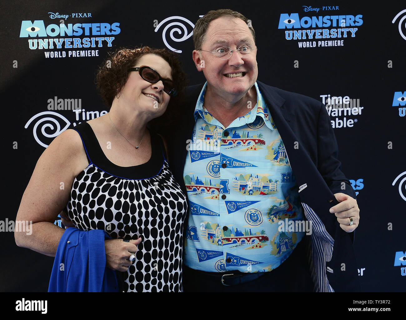 Pixar's chief creative officer John Lasseter and his wife Nancy arrive ...