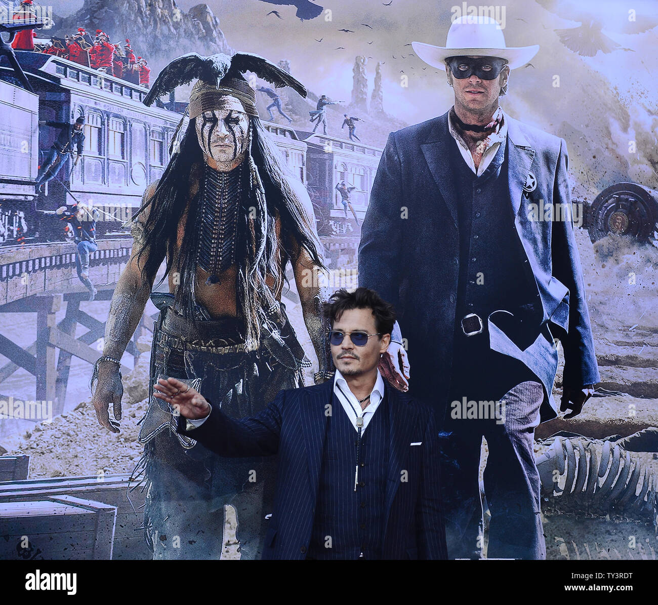 Johnny Depp, a cast member in the motion picture western "The Lone ...