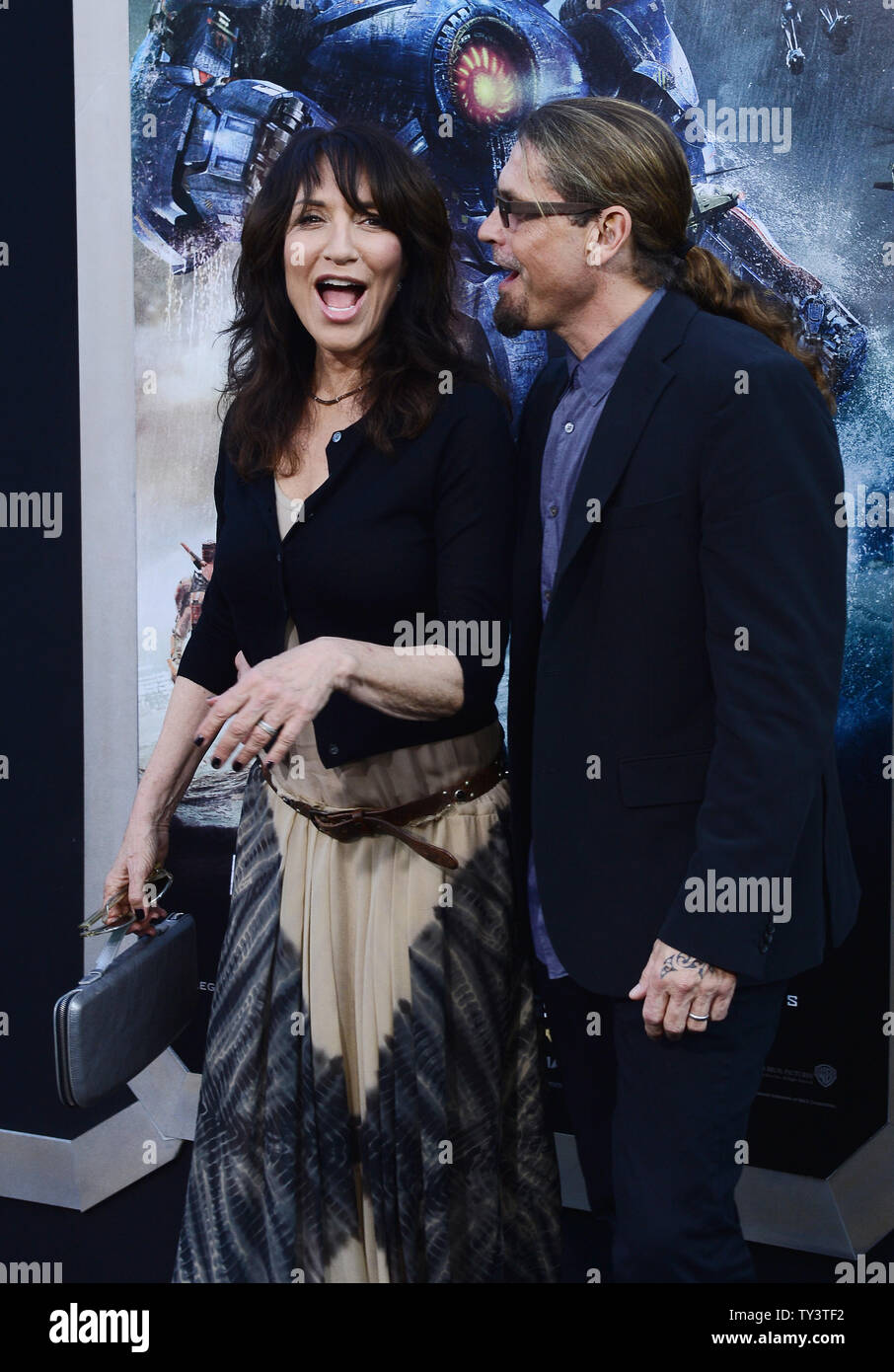 Actress Katey Segal and her husband, writer and producer Kurt Sutter attend the premiere of the ...