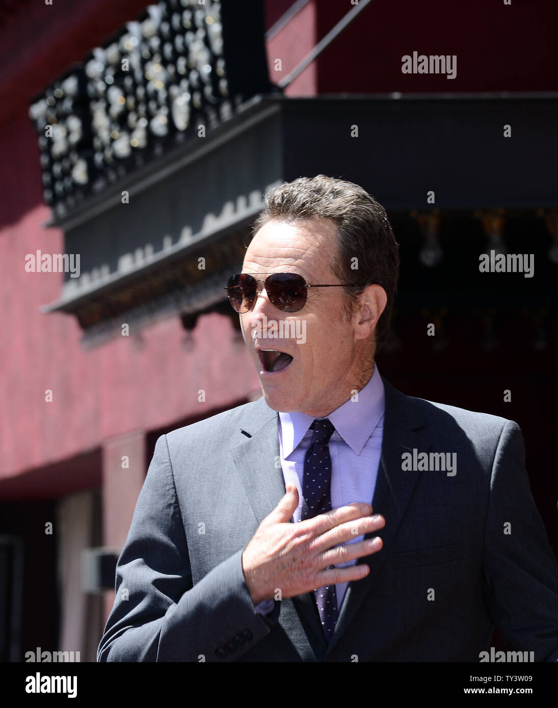 Actor and director Bryan Cranston reacts to comments during an ...