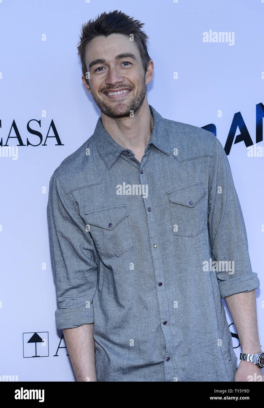 Actor Robert Buckley attends the premiere of the motion picture thriller "Paranoia" at the DGA ...