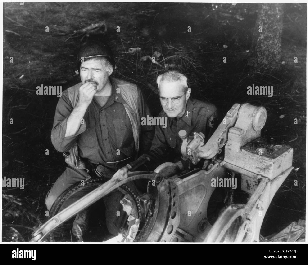 Ernest Hemingway with Colonel Charles T. (Buck) Lanham September 18 ...
