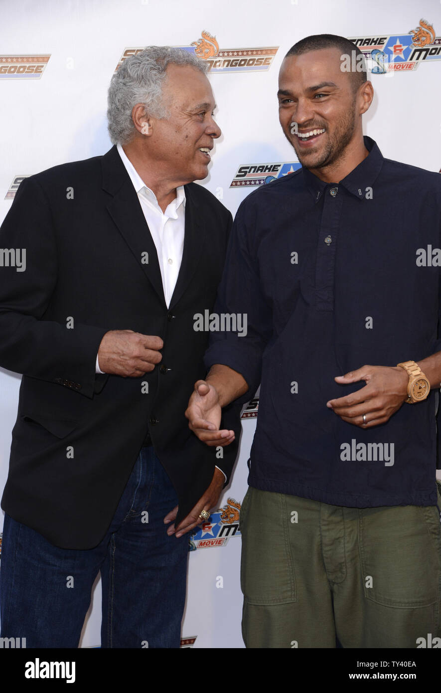 Don "The Snake" Prudhomme (L) and cast member Jesse Williams attend the ...