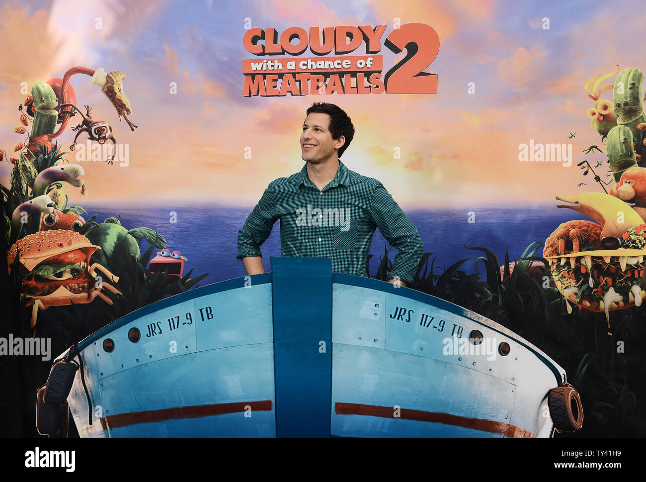 Cast member Andy Samberg participates in a photo call for Columbia ...