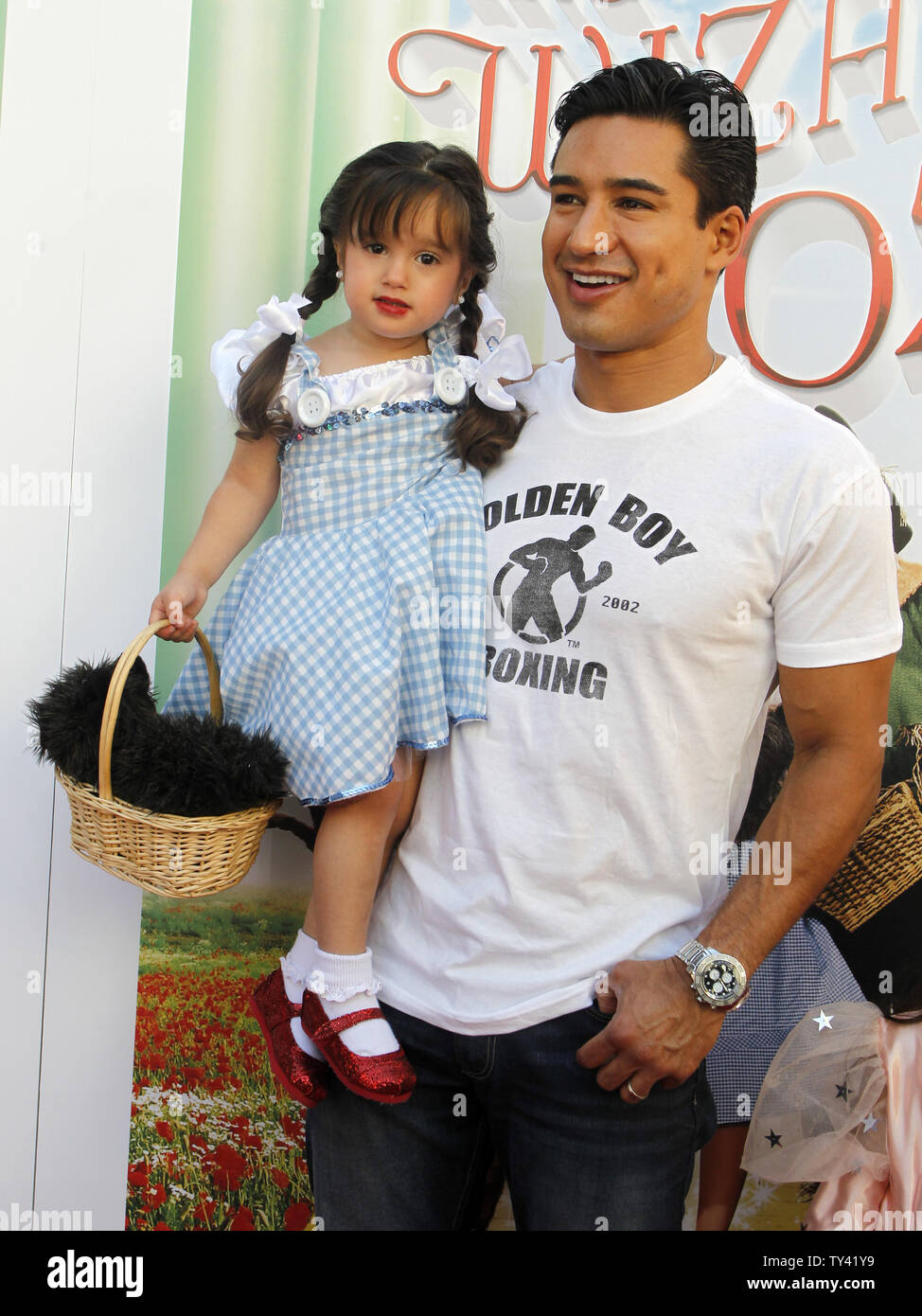 Television personality Mario Lopez, with his daughter Gia, attend the ...