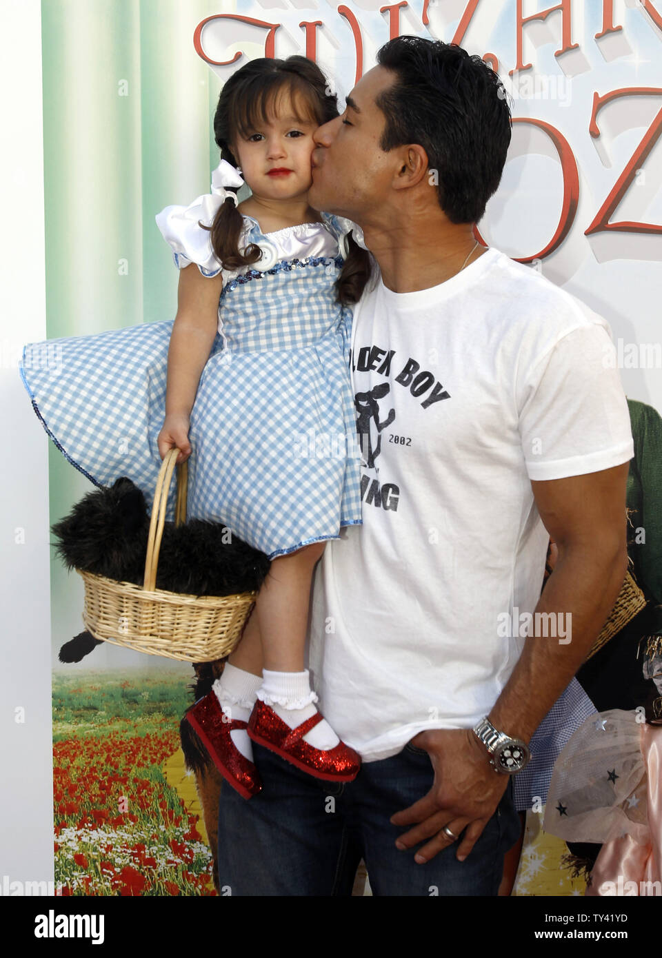 Television personality Mario Lopez, with his daughter Gia, attend the ...