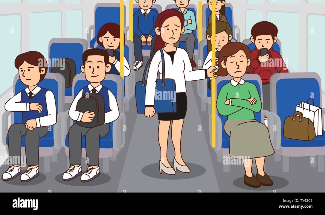 Indoor bus Stock Vector Images - Alamy
