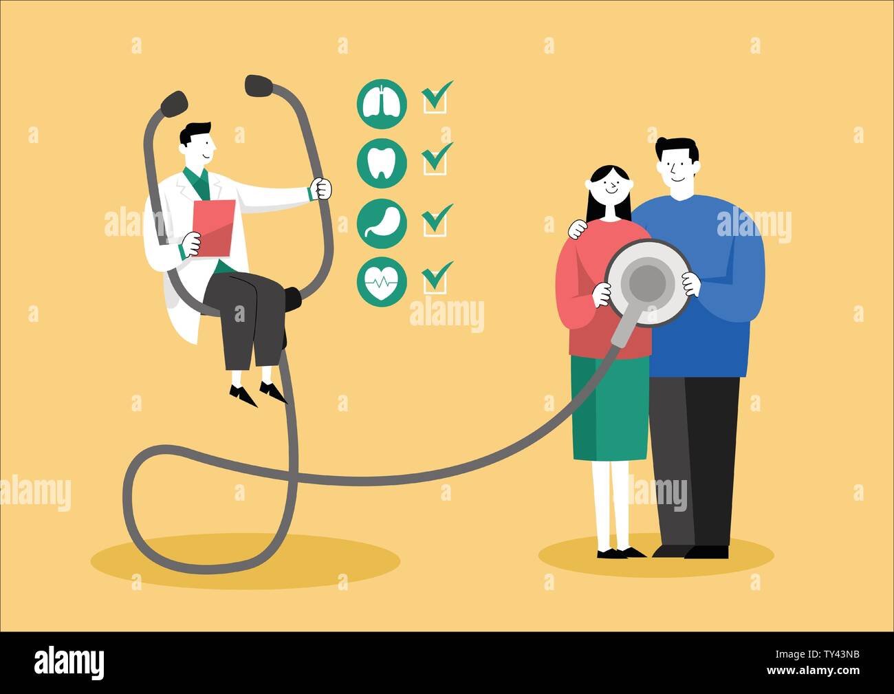 Medical check-up, health care concept vector illustration 007 Stock ...