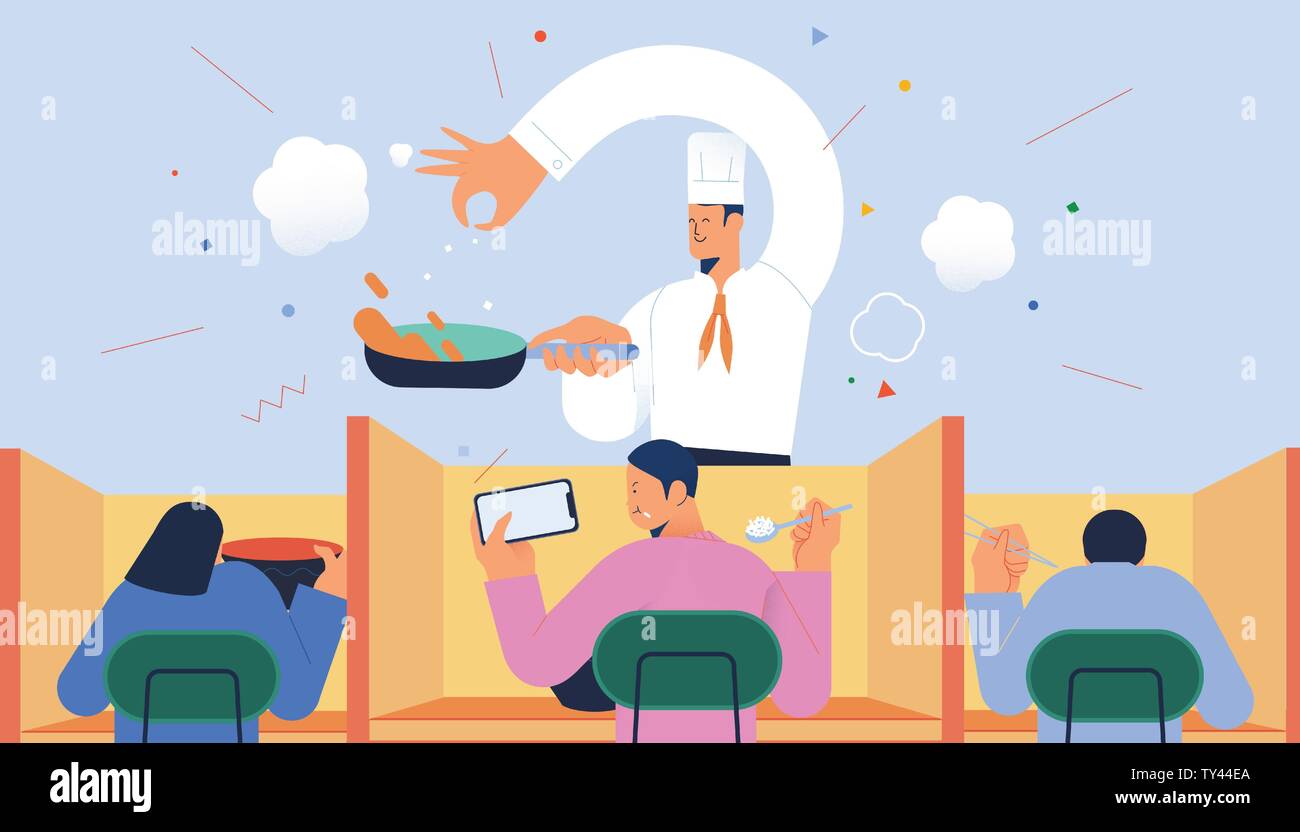 Restaurant daily life Stock Vector Images - Alamy