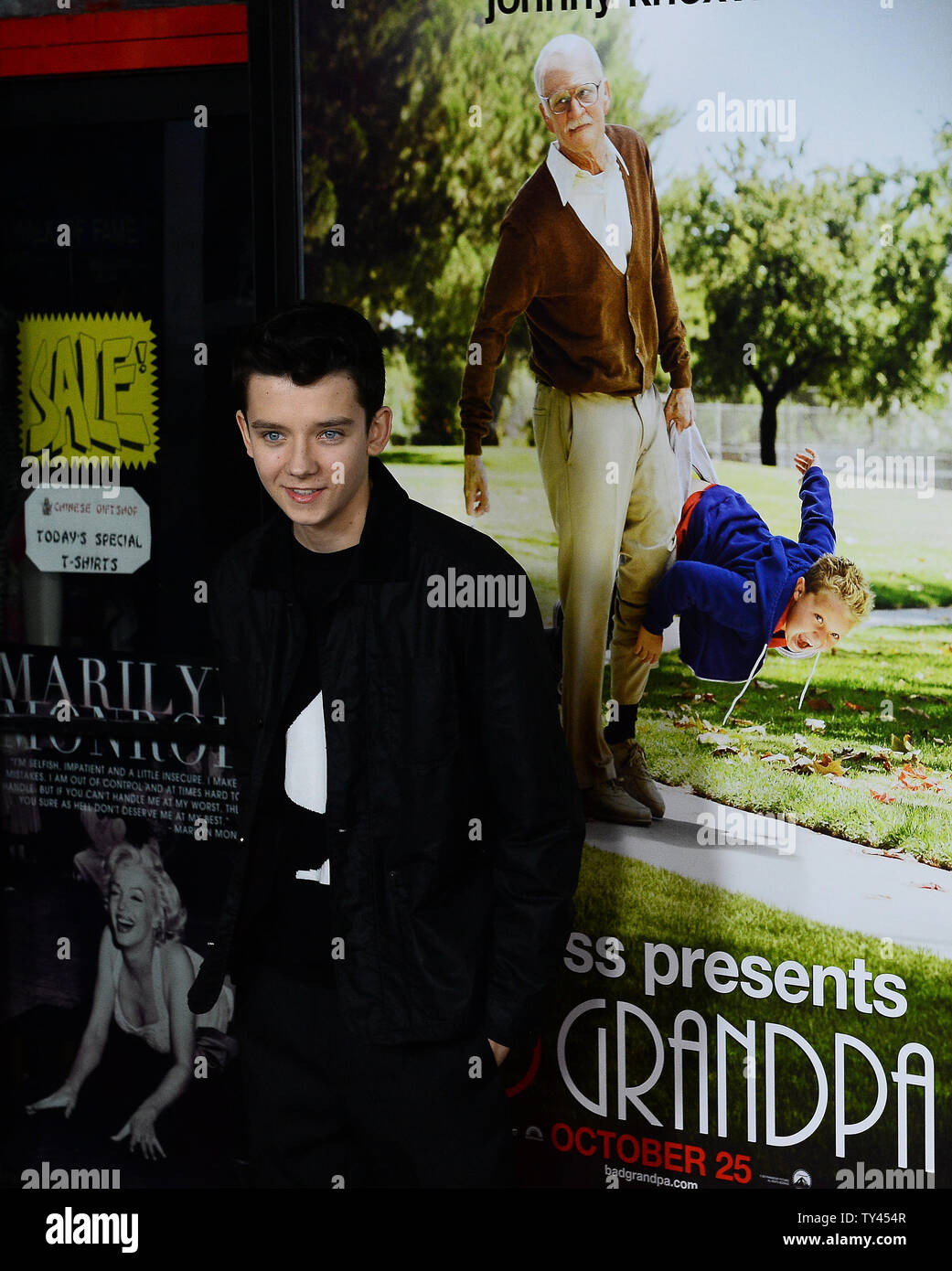 British actor Asa Butterfield of "Enders Game" attends the premiere of ...