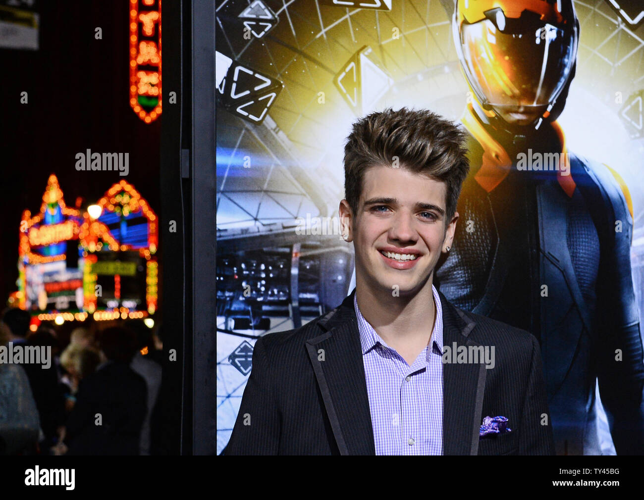 Actor Brandon Tyler Russell attends the premiere of the sci-fi motion ...