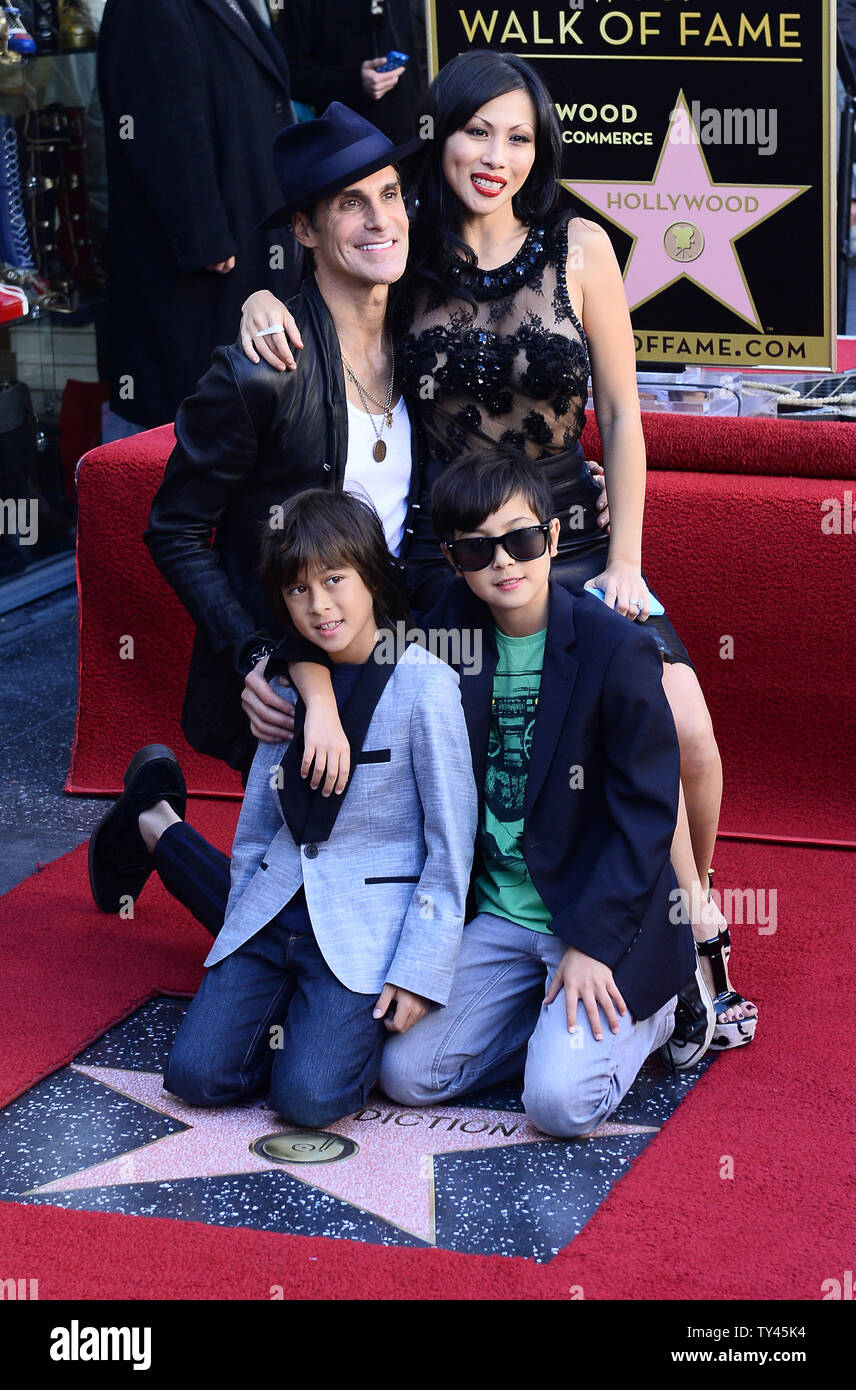 Perry Farrell, lead singer in the rock band Jane's Addiction poses with ...