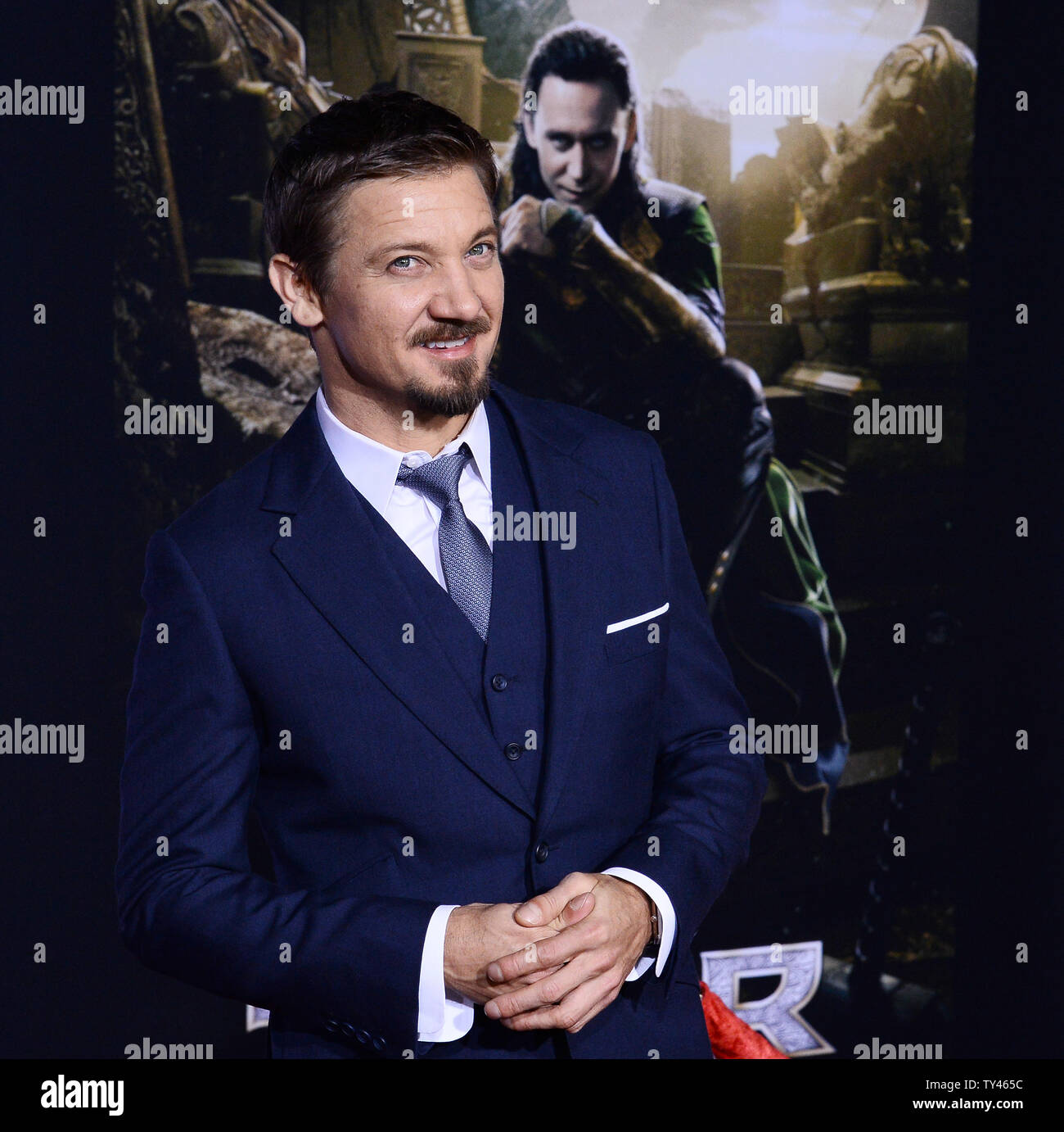 Actor Jeremy Renner attends the premiere of the motion picture fantasy ...