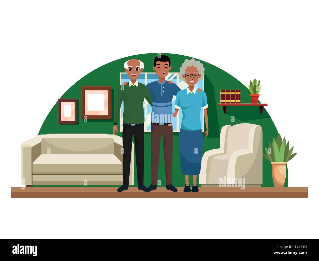 Family parents and son cartoons Stock Vector Image & Art - Alamy