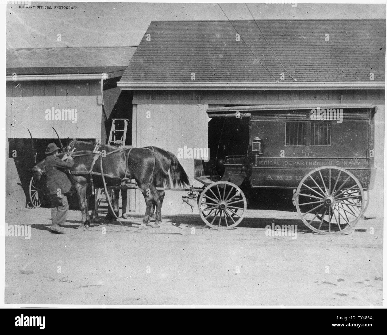 First Ambulance ,1865, US Navy Yard, Mare Island, CA Stock Photo - Alamy