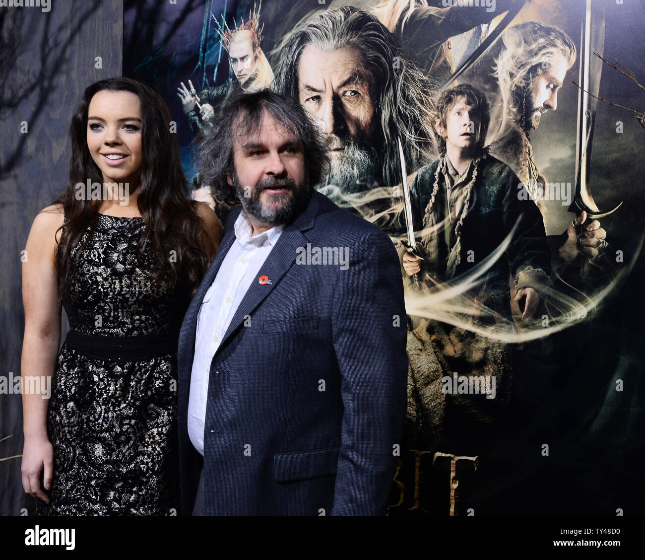 Peter jackson his daughter katie jackson hobbit hi-res stock ...
