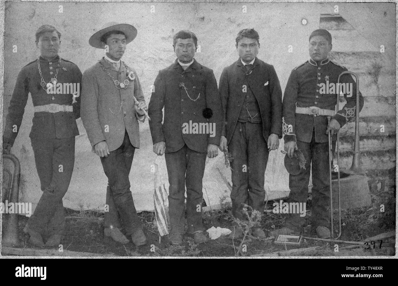 Five young Indian men; Scope and content: One of several representative ...