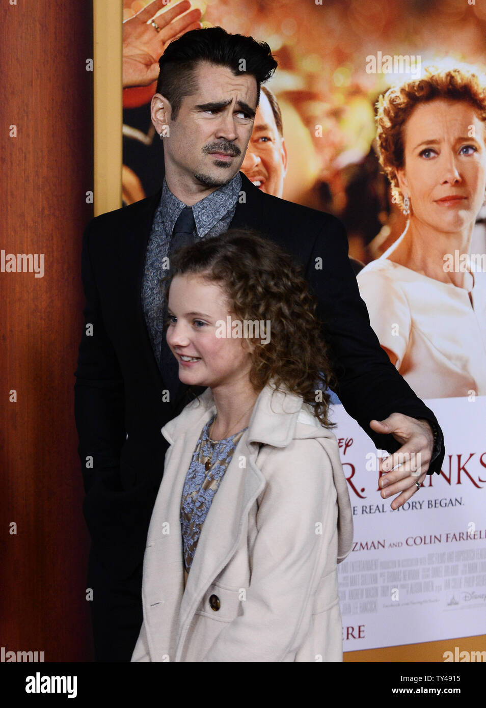 Cast members Colin Farrell and Annie Rose Buckley attend the premiere ...