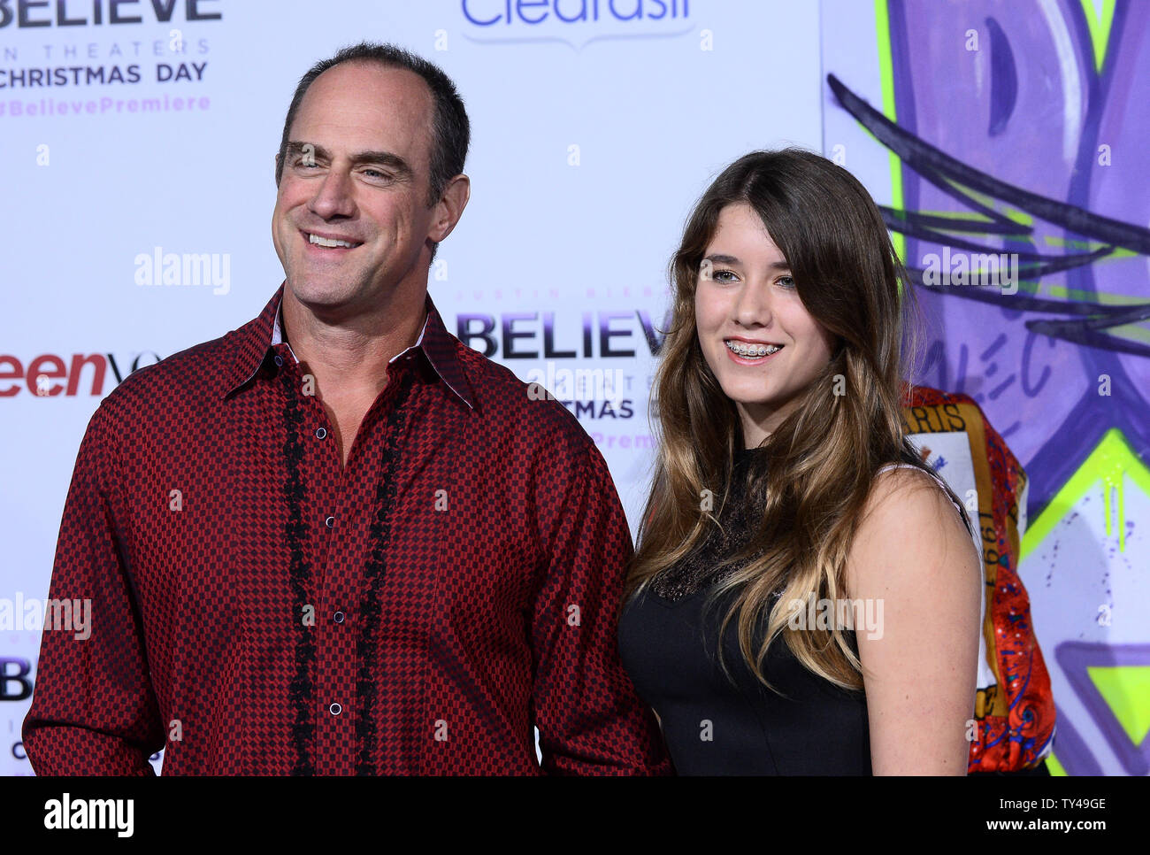 Actor Christopher Meloni (L) and daughter Sophia Eva Pietra Meloni ...