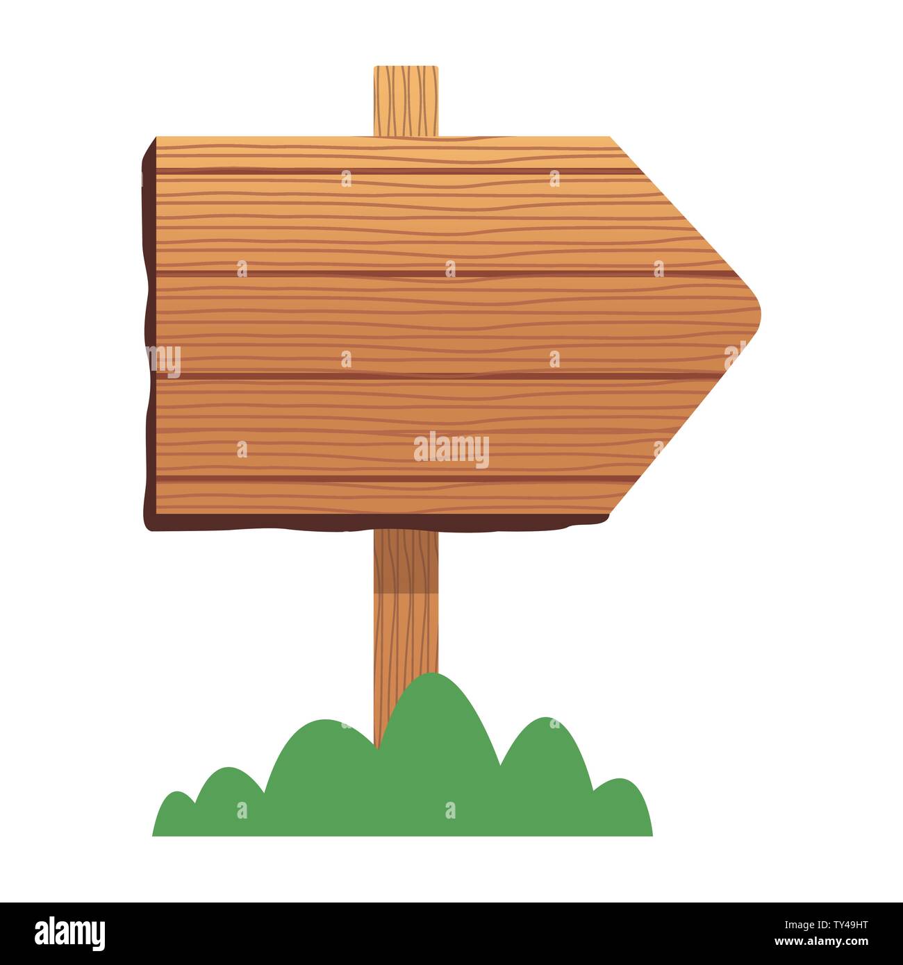 wooden sign and bush icon cartoon Stock Vector Image & Art - Alamy