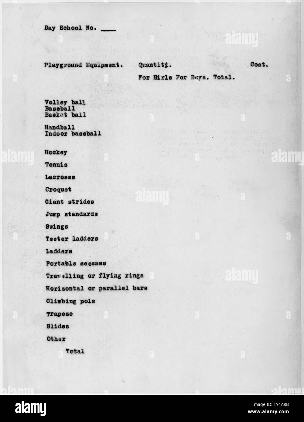 Equipment specifications Black and White Stock Photos & Images - Alamy