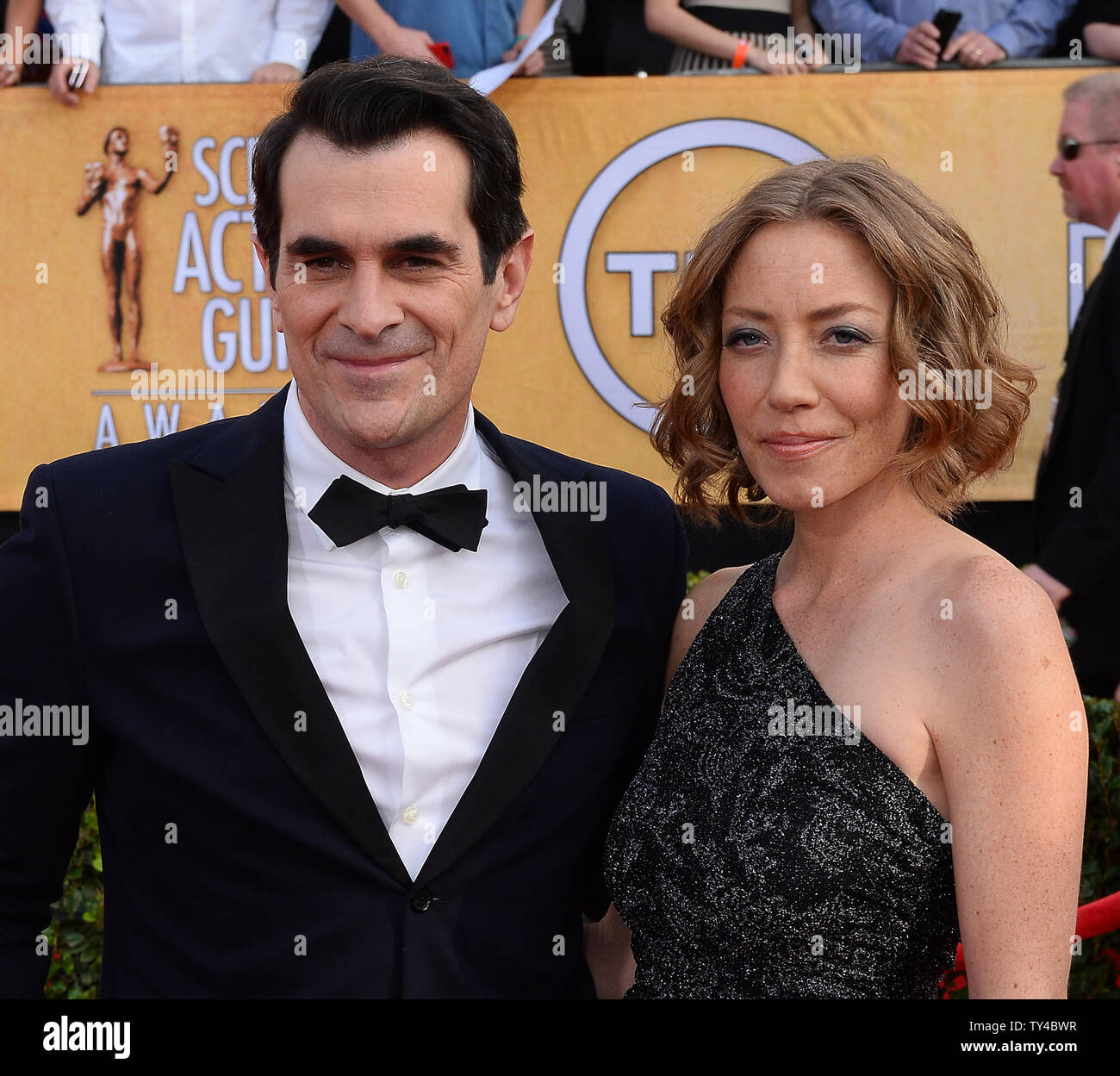 Actor Ty Burrell (L) and Holly Burrell arrive for the 20th annual SAG ...