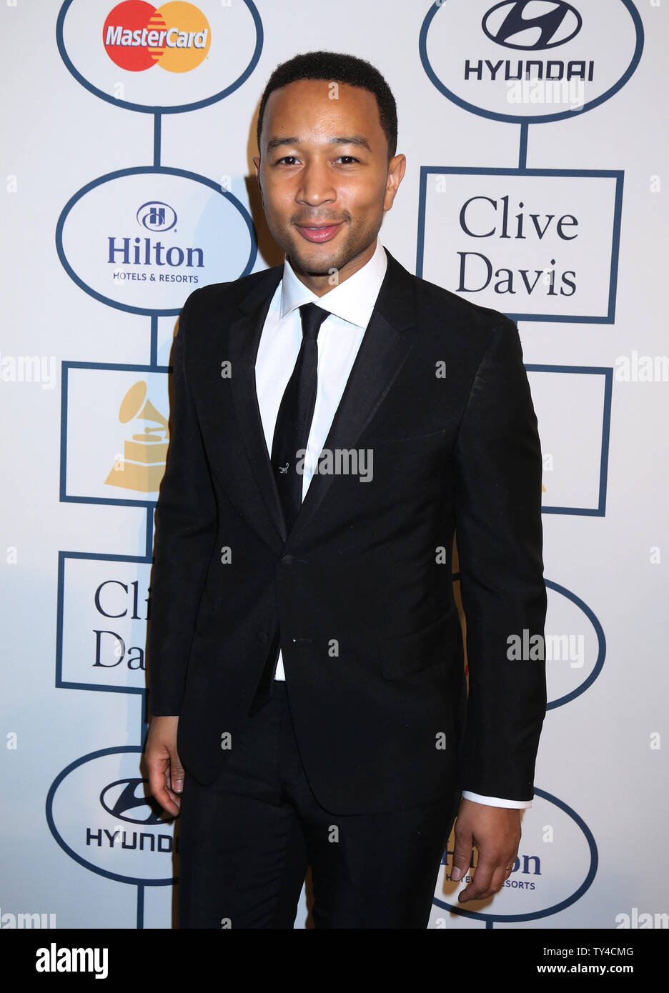 John Legend arrives on the red carpet before the annual Clive Davis Pre ...