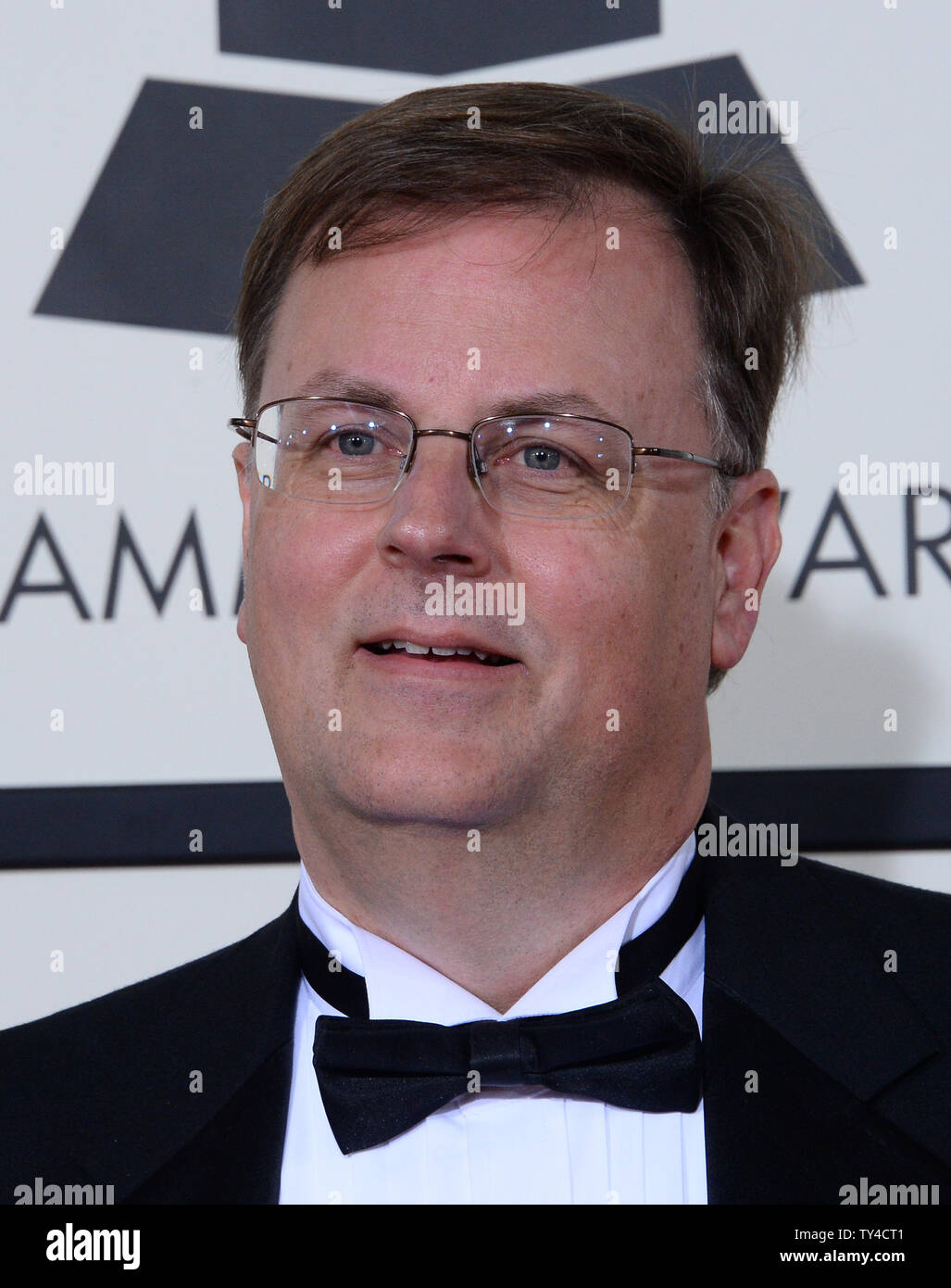 Tom Peters arrives at the 56th annual Grammy Awards at Staples Center ...