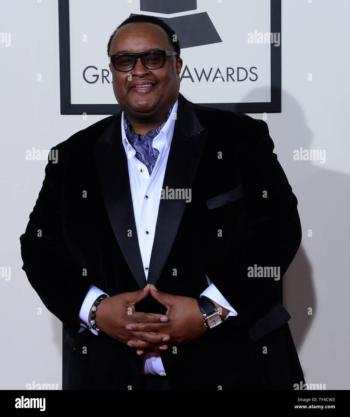 Percy Bady arrives at the 56th annual Grammy Awards at Staples Center ...