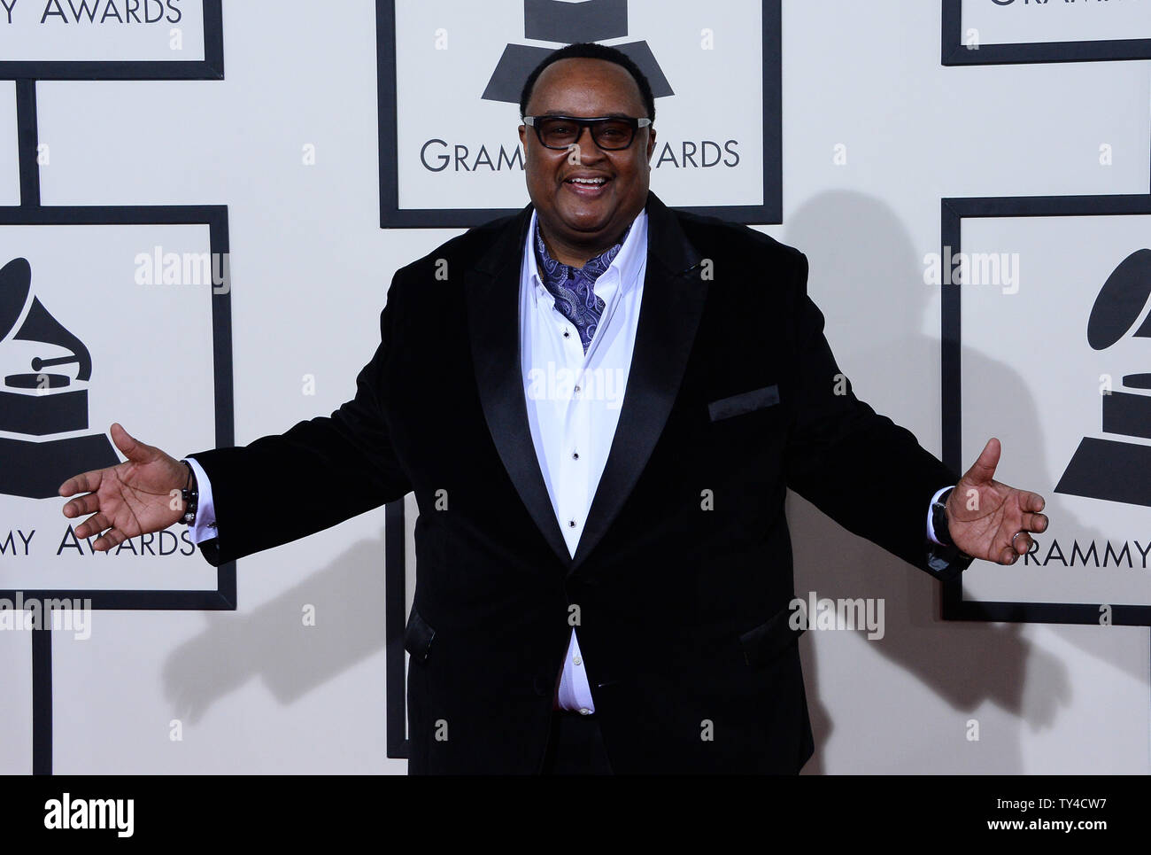 Percy Bady arrives at the 56th annual Grammy Awards at Staples Center ...