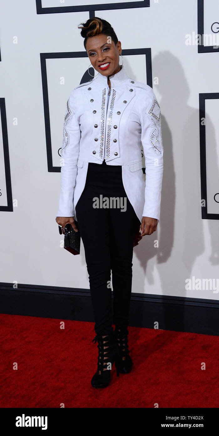 Rapper MC Lyte arrives at the 56th annual Grammy Awards at Staples ...