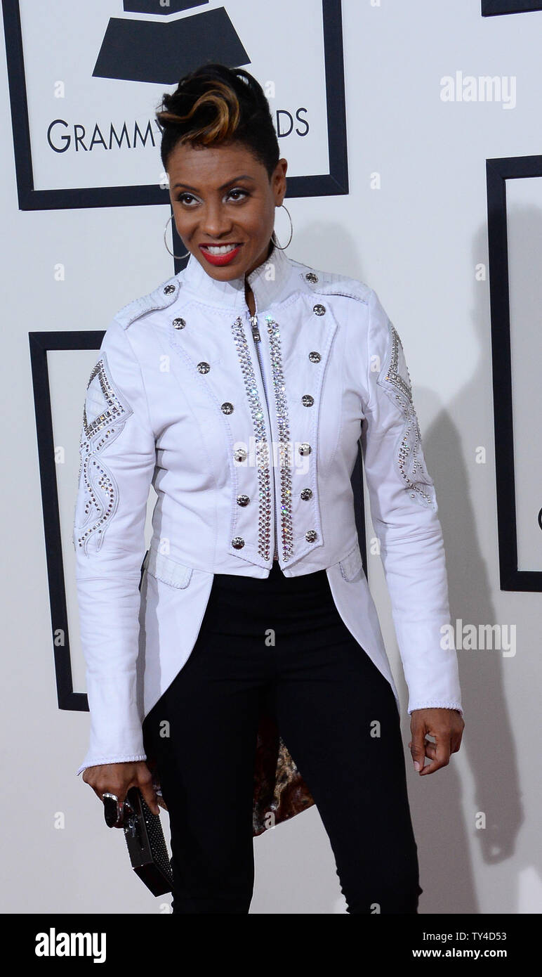 Rapper MC Lyte arrives at the 56th annual Grammy Awards at Staples ...