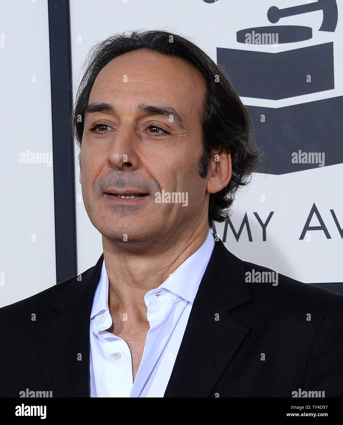 Composer Alexandre Desplat arrives for the 56th annual Grammy Awards at ...